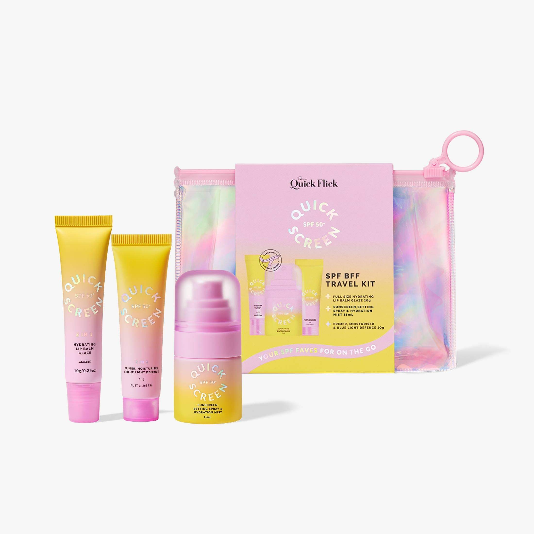 Quick Screen SPF BFF Travel Kit SPF50+ UVA/UVB – Quick Flick UK